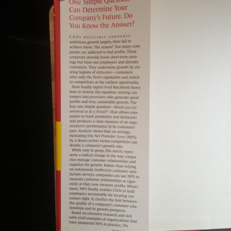 The Ultimate Question by Fred F. Reichheld, Hardcover | Pangobooks