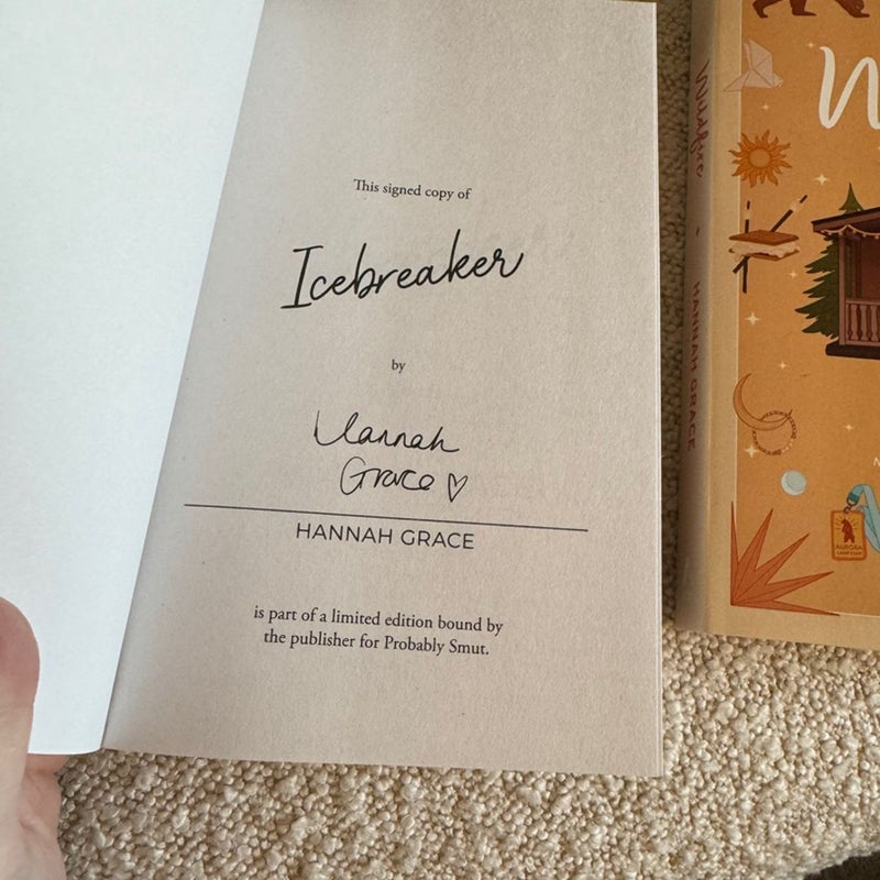 Icebreaker and Wildfire signed special editions by Hannah Grace ...