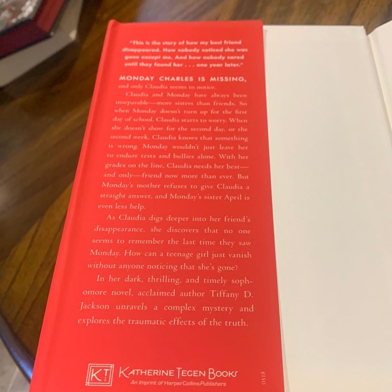 Monday's Not Coming by Tiffany D. Jackson, Hardcover | Pangobooks