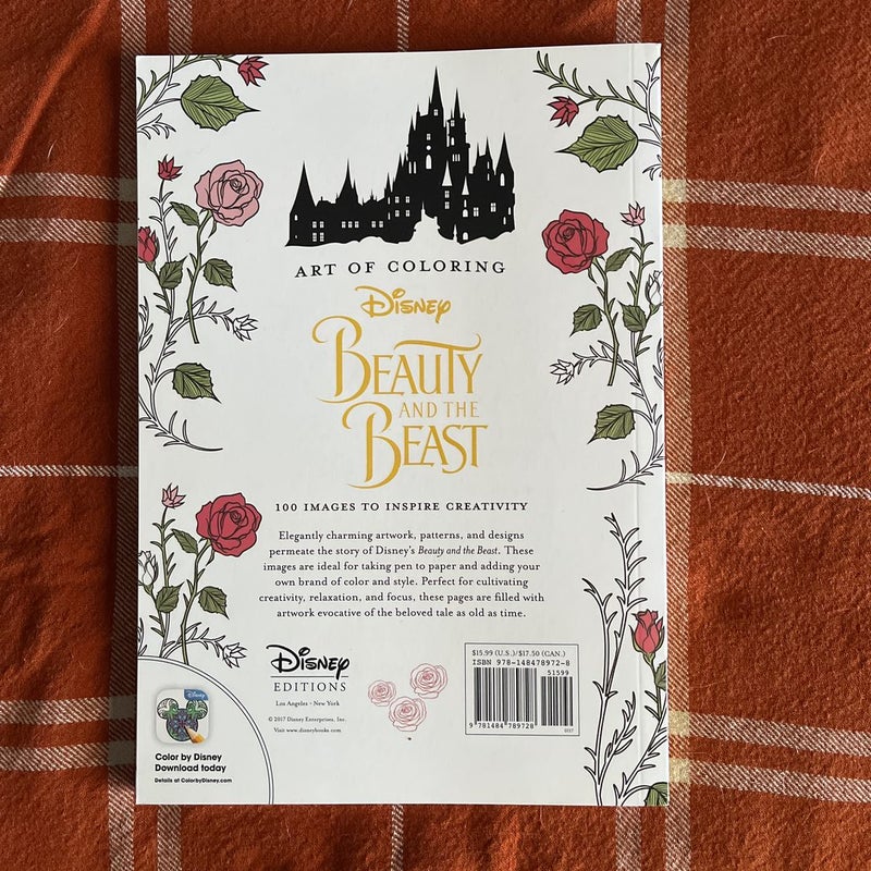 Art of Coloring: Beauty and the Beast by Disney Book Group, Paperback ...