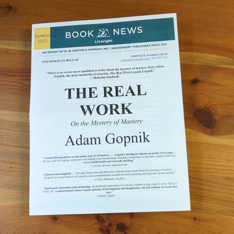 The Real Work by Adam Gopnik