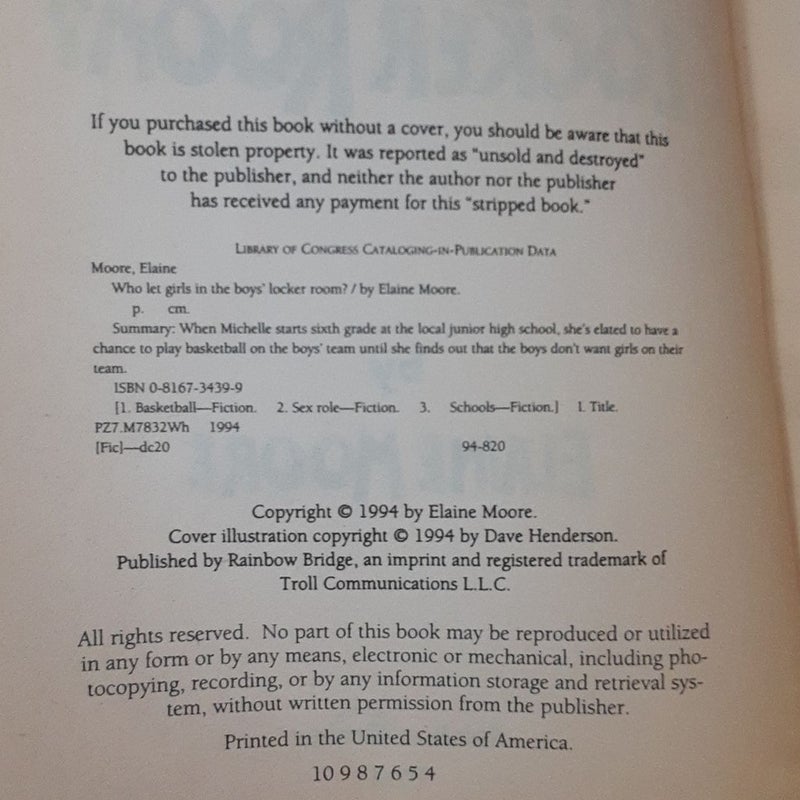 Who Let Girls in the Boys' Locker Room? by Elaine Moore