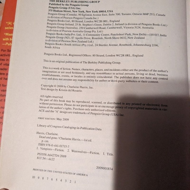 Sookie Stackhouse Southern Vampire Mysteries Dead And Gone & Dead In ...