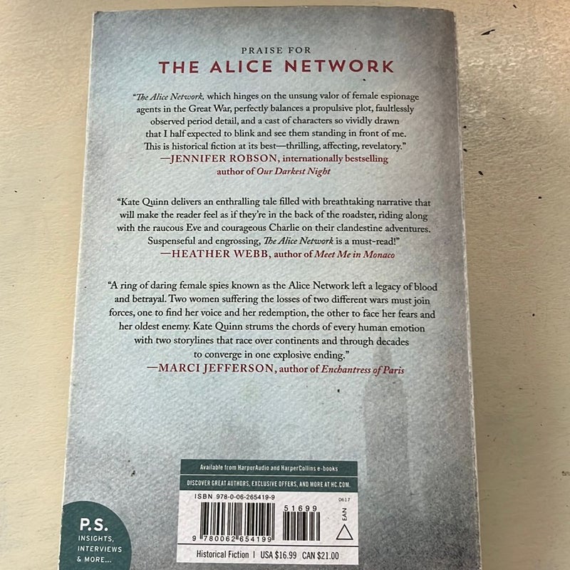 The Alice Network by Kate Quinn, Paperback | Pangobooks