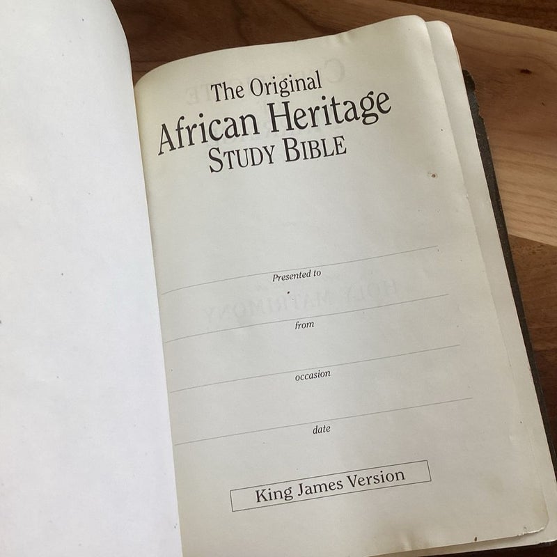 The African Heritage Study Bible by Thomas Nelson Publishing Staff ...