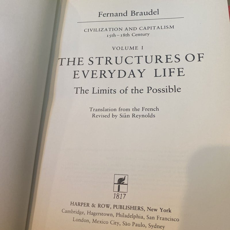 Structures of Everyday Life by Fernand Braudel, Hardcover | Pangobooks