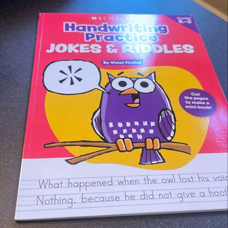Handwriting Practice: Jokes and Riddles by Violet Findley, Paperback ...