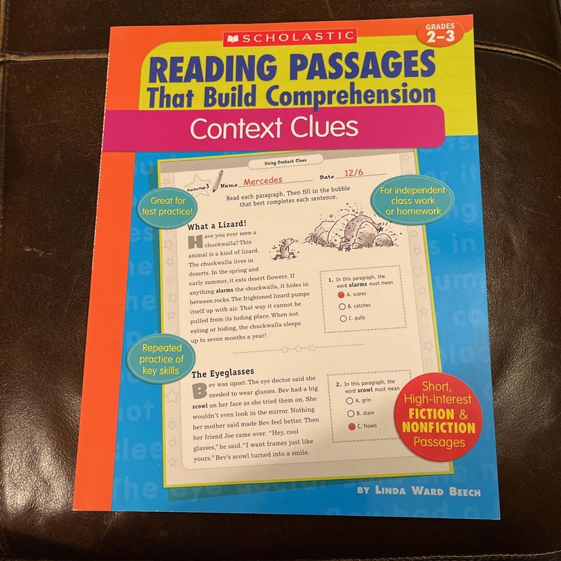 Reading Passages That Build Comprehension: Context Clues Grades 2-3 by ...