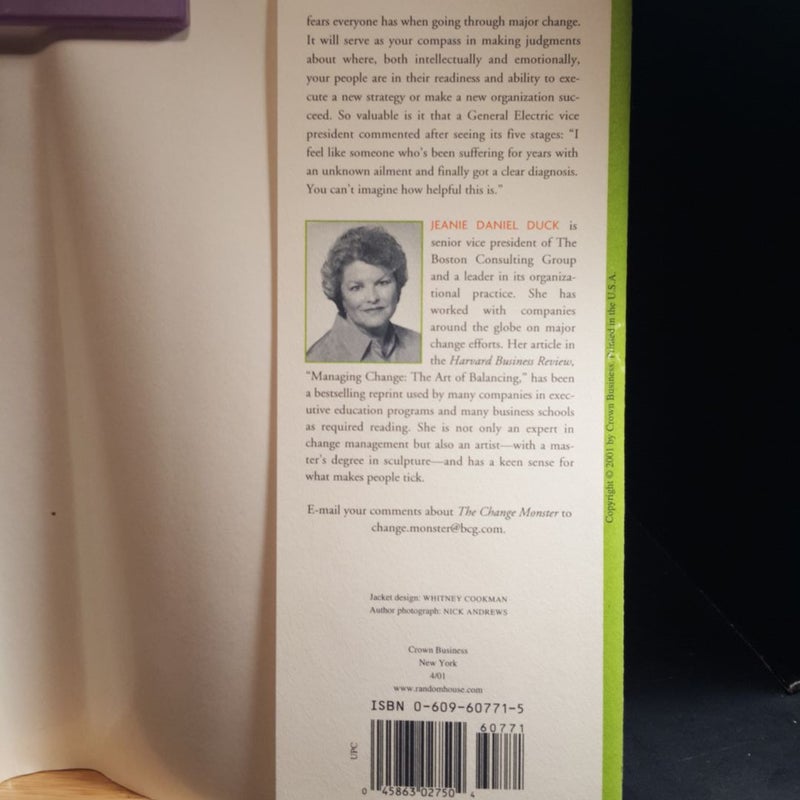 The Change Monster by Jeanie Daniel Duck, Hardcover | Pangobooks
