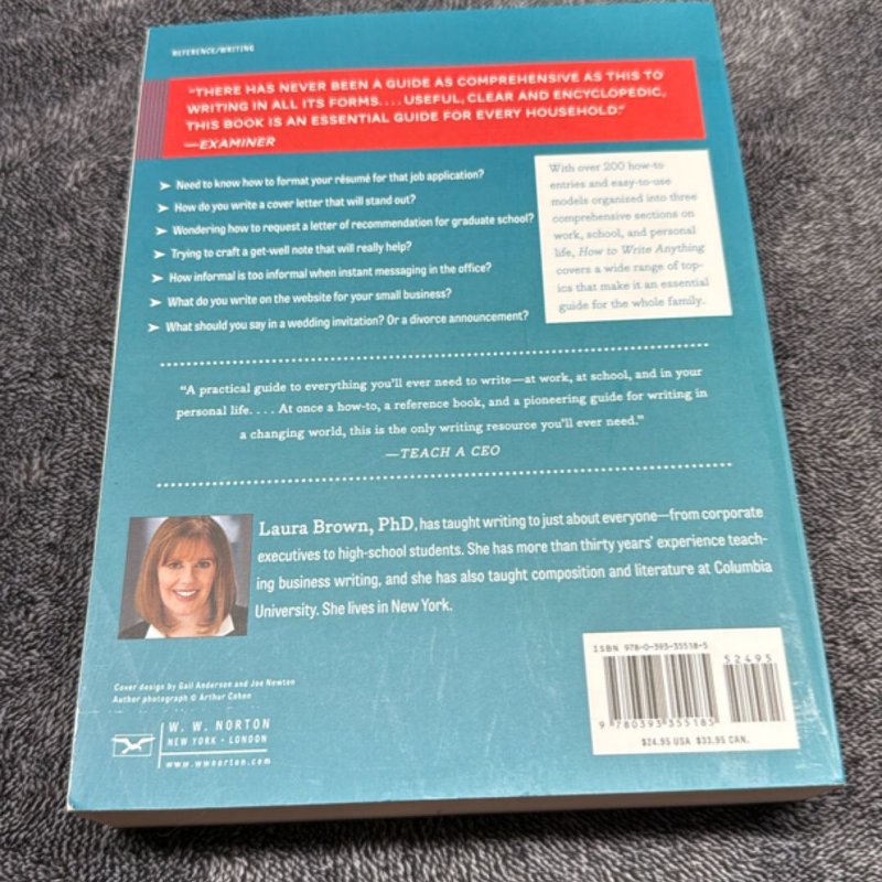 How to Write Anything by Laura Brown, Paperback | Pangobooks