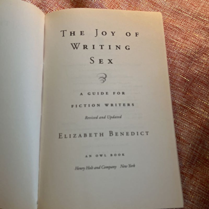 Joy of Writing Sex by Elizabeth Benedict, Paperback | Pangobooks