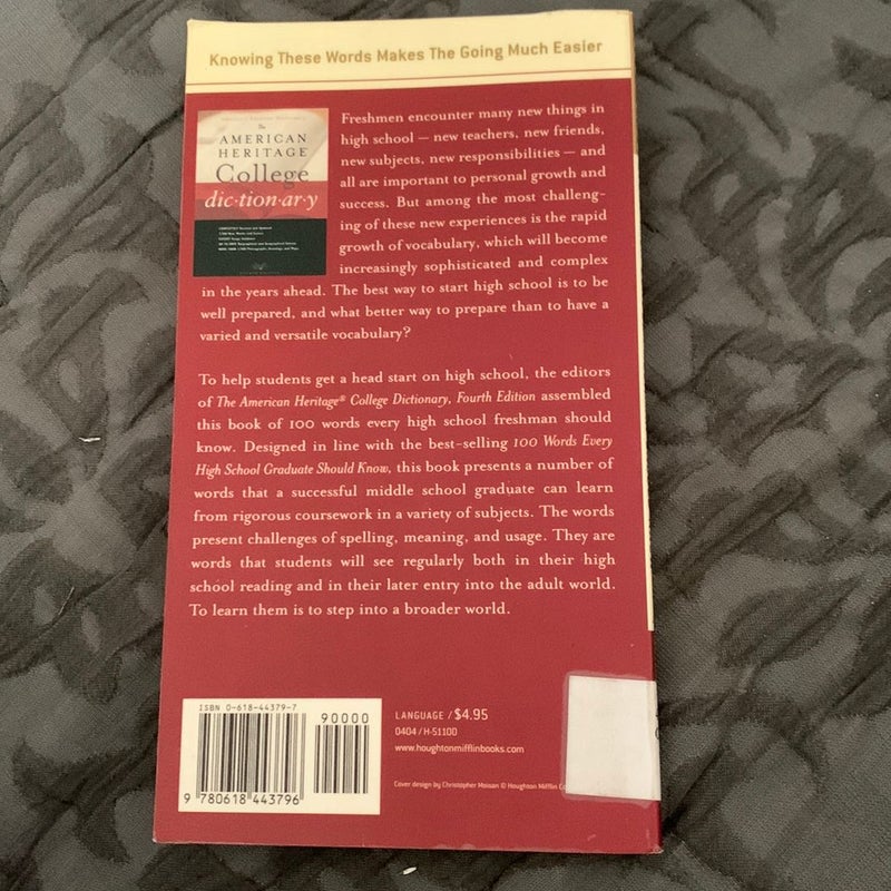 100 Words Every High School Freshman Should Know by American Heritage ...