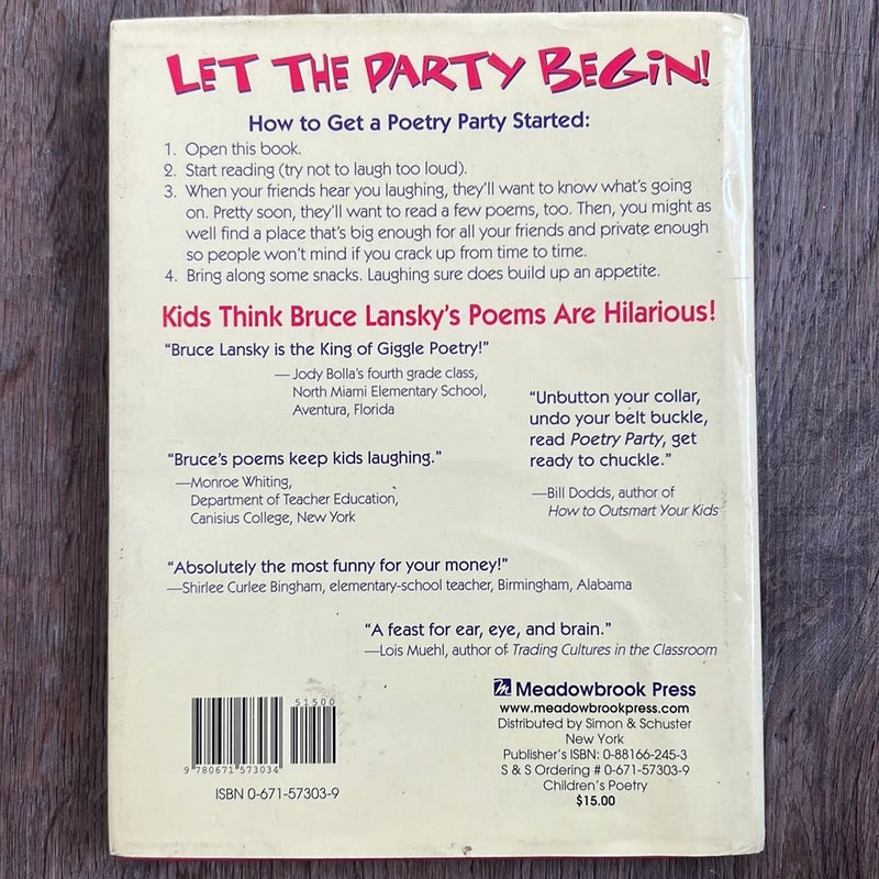 Poetry Party by Bruce Lansky, Hardcover | Pangobooks