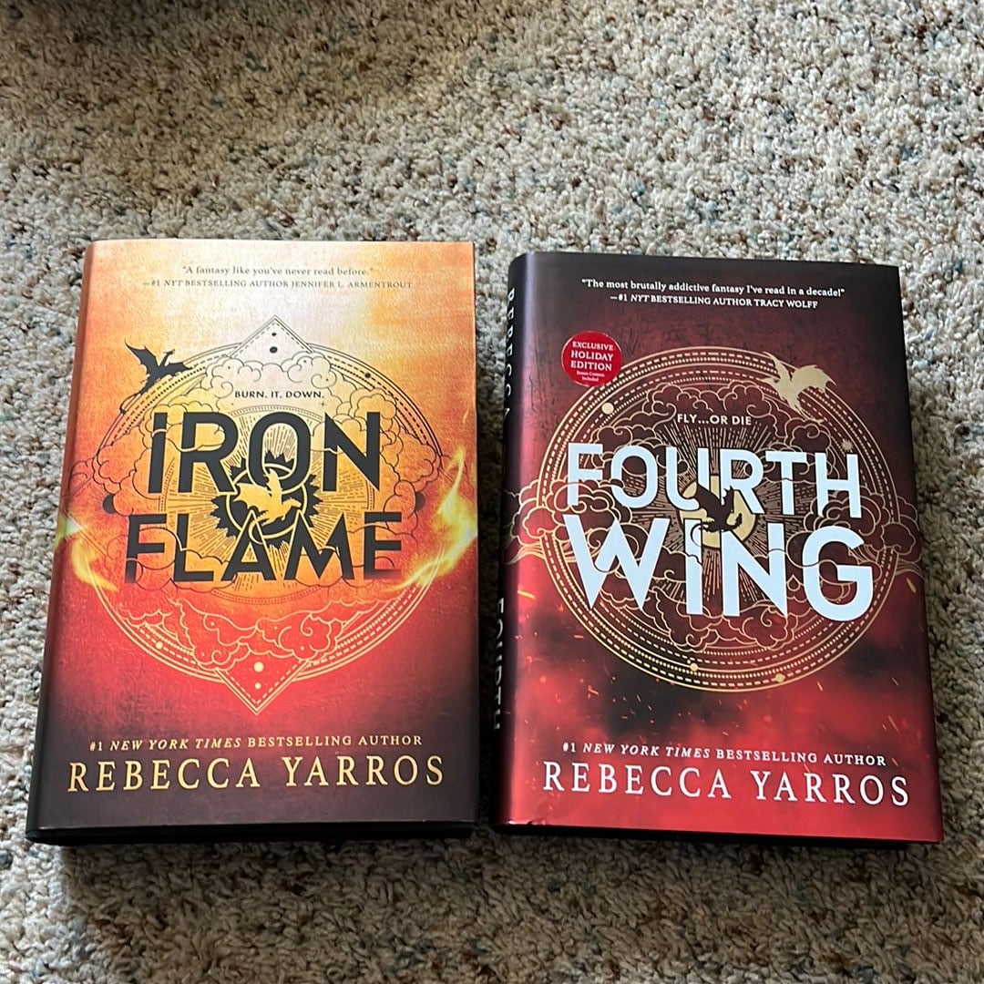 Iron Flame and Fourth Wing Special Edition *Both with Black Sprayed ...