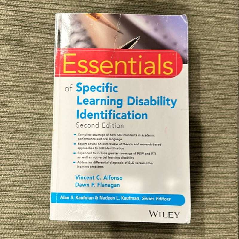 Essentials of Specific Learning Disability Identification by Vincent C. Alfonso, Dawn P. Flanagan