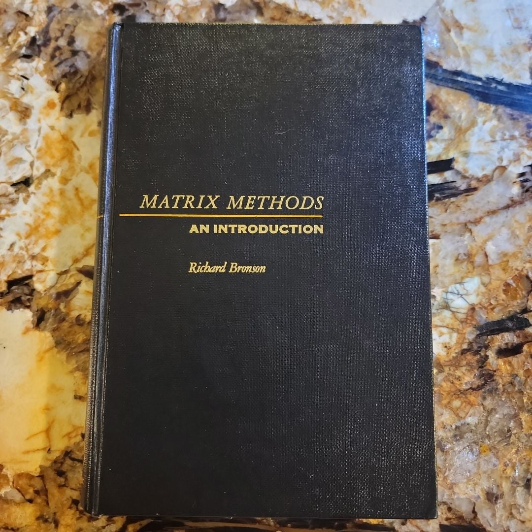 Matrix Methods by R. Bronson