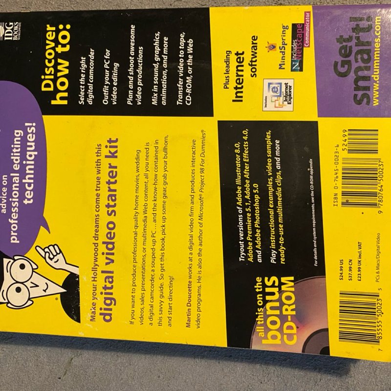 Digital Video for Dummies by Dummies Technical Press Staff, Paperback ...