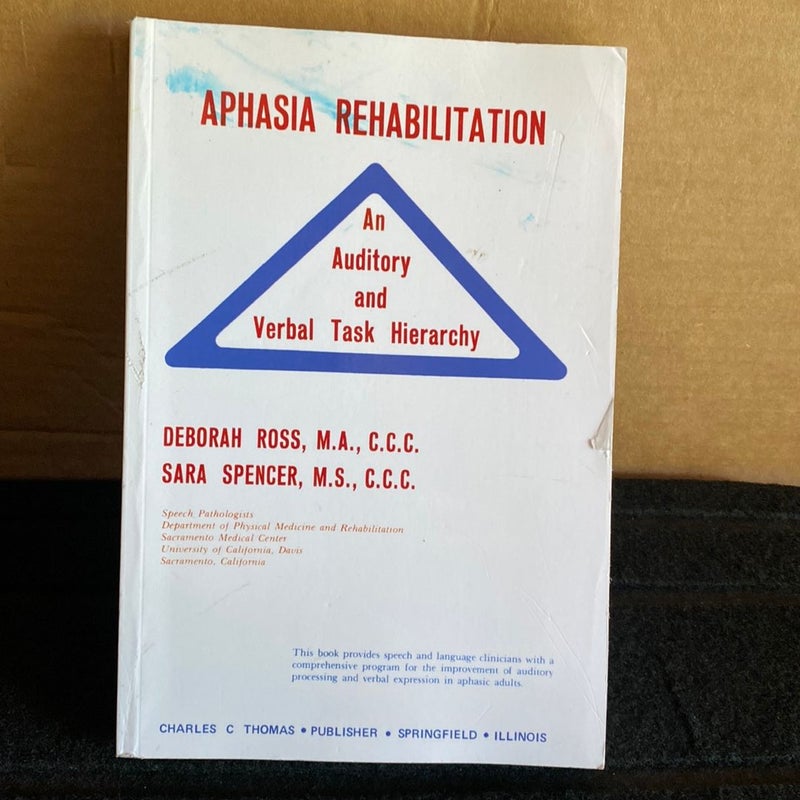 Aphasia Rehabilitation by Deborah Ross, Paperback | Pangobooks