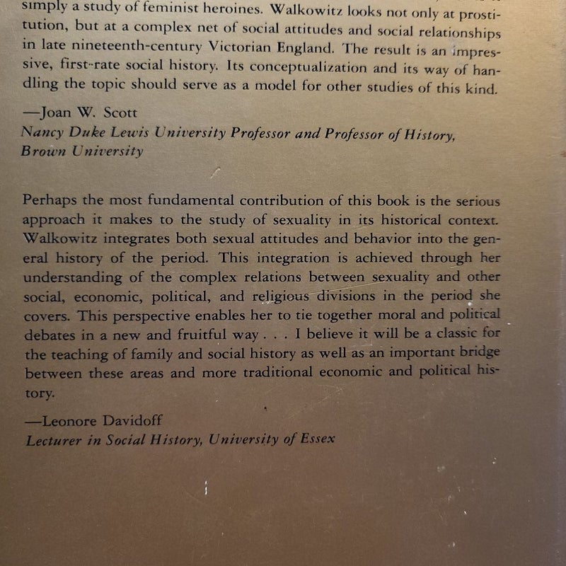 Prostitution and Victorian Society by Judith R. Walkowitz, Hardcover ...