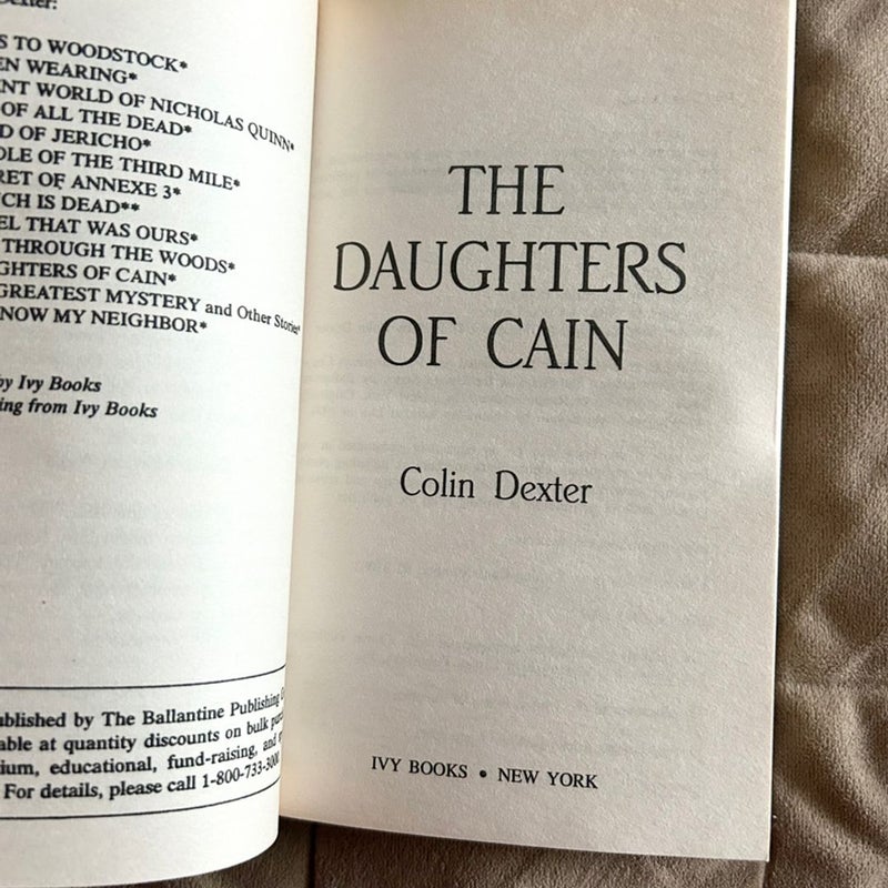 Daughters of Cain by Colin Dexter, Paperback | Pangobooks