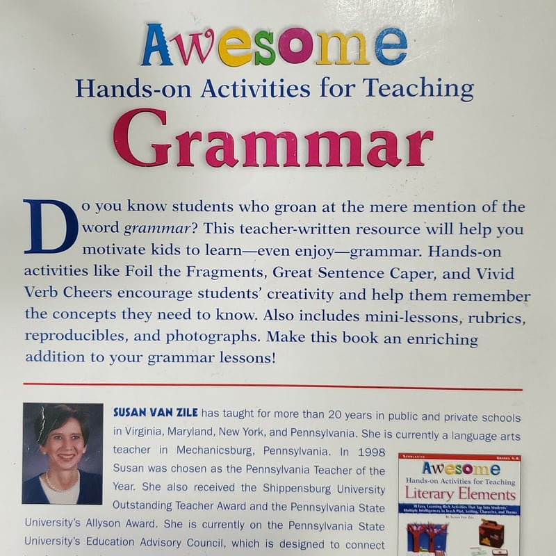 Awesome Hands-On Activities for Teaching Grammar by Susan Van Zile ...