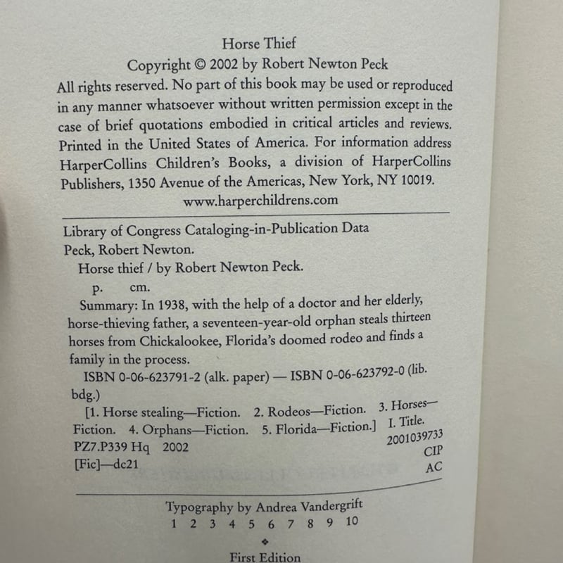 Horse Thief by Robert Newton Peck, Hardcover | Pangobooks