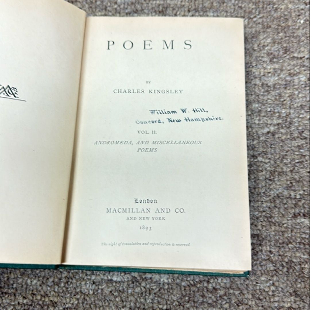 Poems by Charles Kingsley, Hardcover | Pangobooks