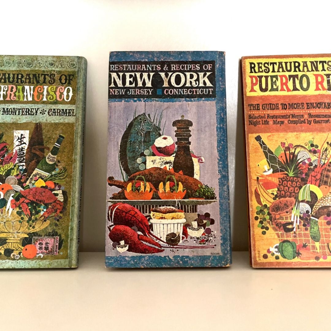“Dining Out In Mid-Century Modern” bundle of 3 restaurant dining books ...