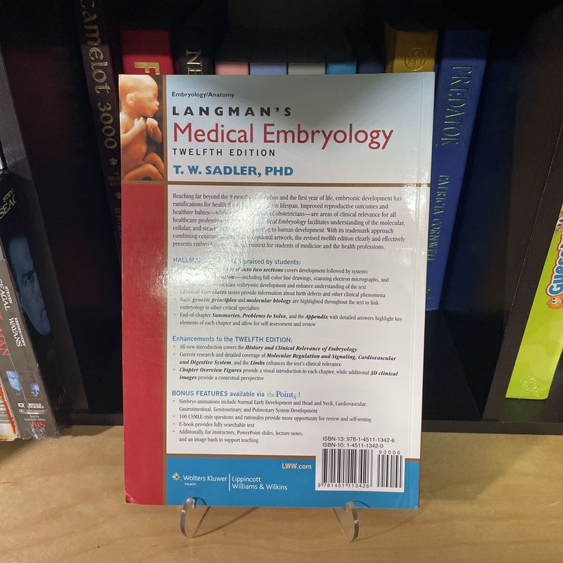 Langman's Medical Embryology by T. W. Sadler