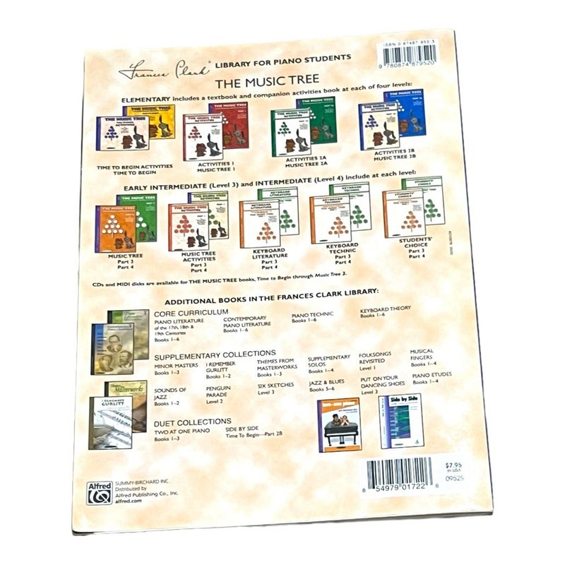 The Music Tree Activities Book by Frances Clark, Louise Goss, Sam Holland