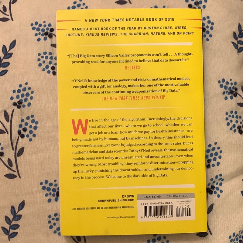 Weapons of Math Destruction by Cathy O'Neil, Paperback | Pangobooks