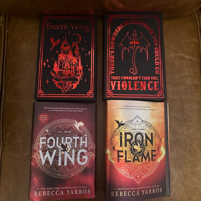 Custom fourth wing and iron flame by Rebecca yarros, Hardcover | Pangobooks