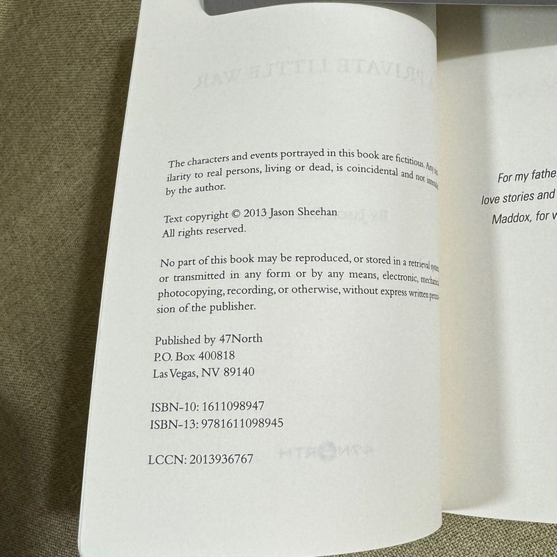 A Private Little War by Jason Sheehan