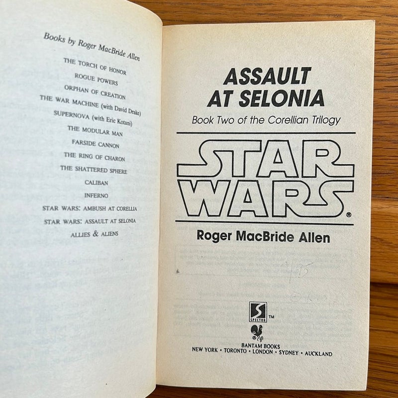 Assault at Selonia: Star Wars Legends (the Corellian Trilogy) by Roger ...