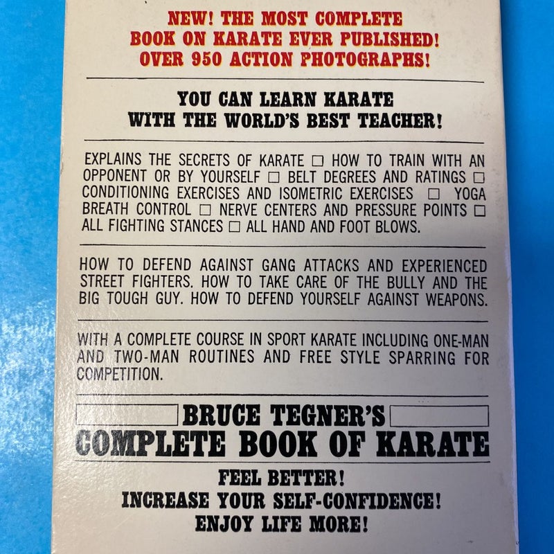Bruce Tegner’s Complete Book of Karate by Bruce Tegner, Paperback ...