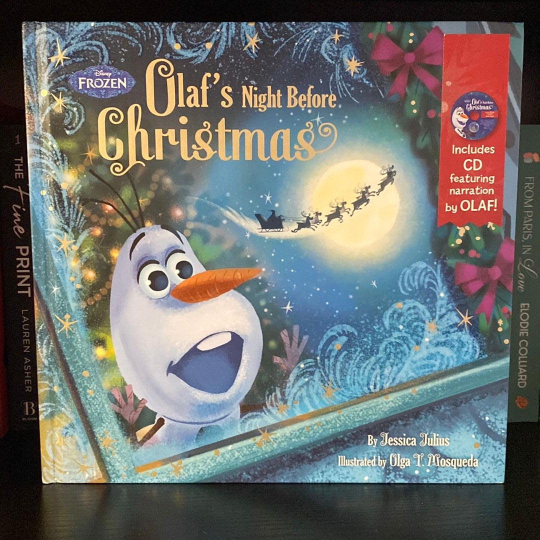 Frozen Olaf's Night Before Christmas Book and CD by Disney Books