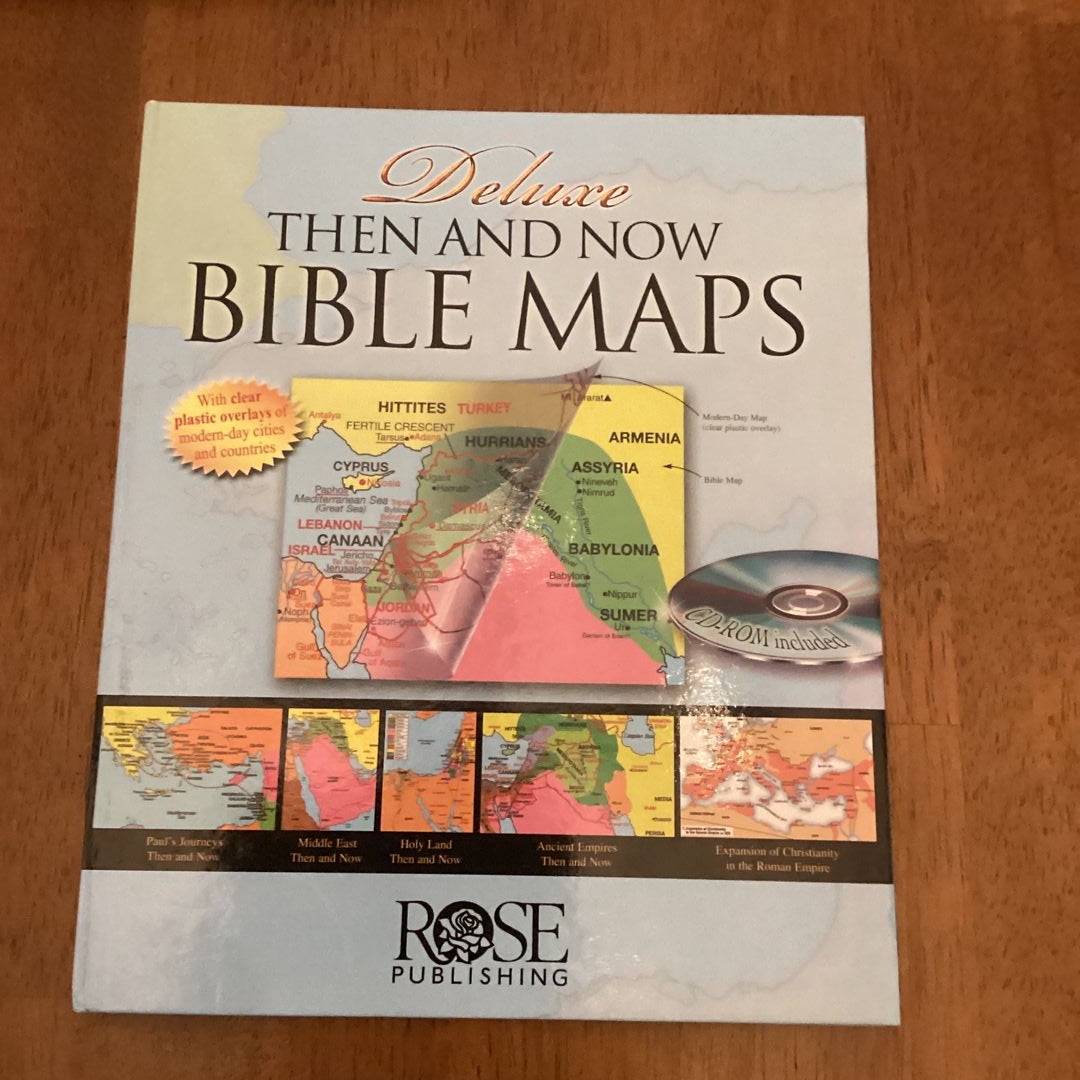 Deluxe Then and Now Bible Map Book with CD-ROM by Rose Publishing Staff