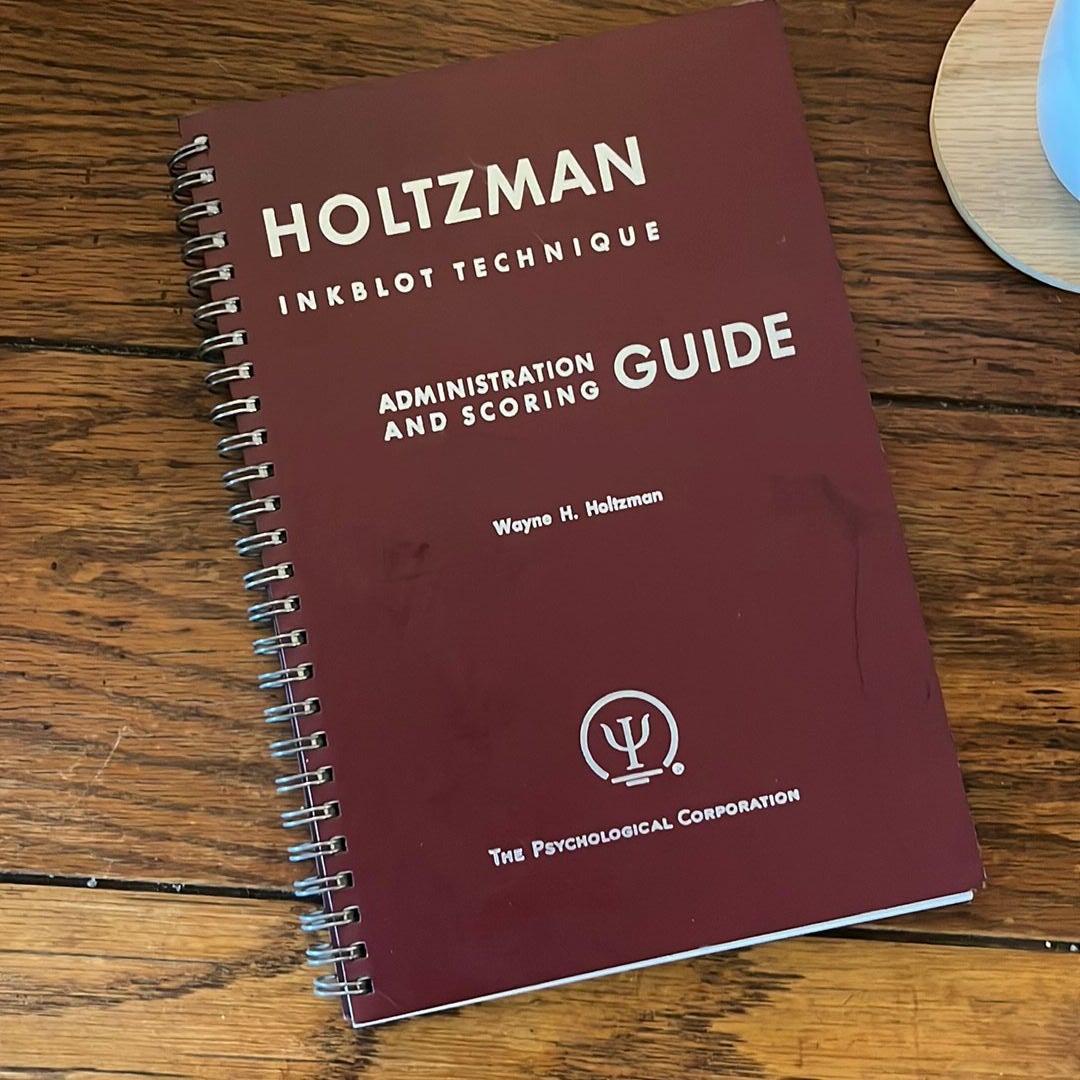 Holtzman Inkblot Technique Administration and Scoring Guide by Wayne H ...