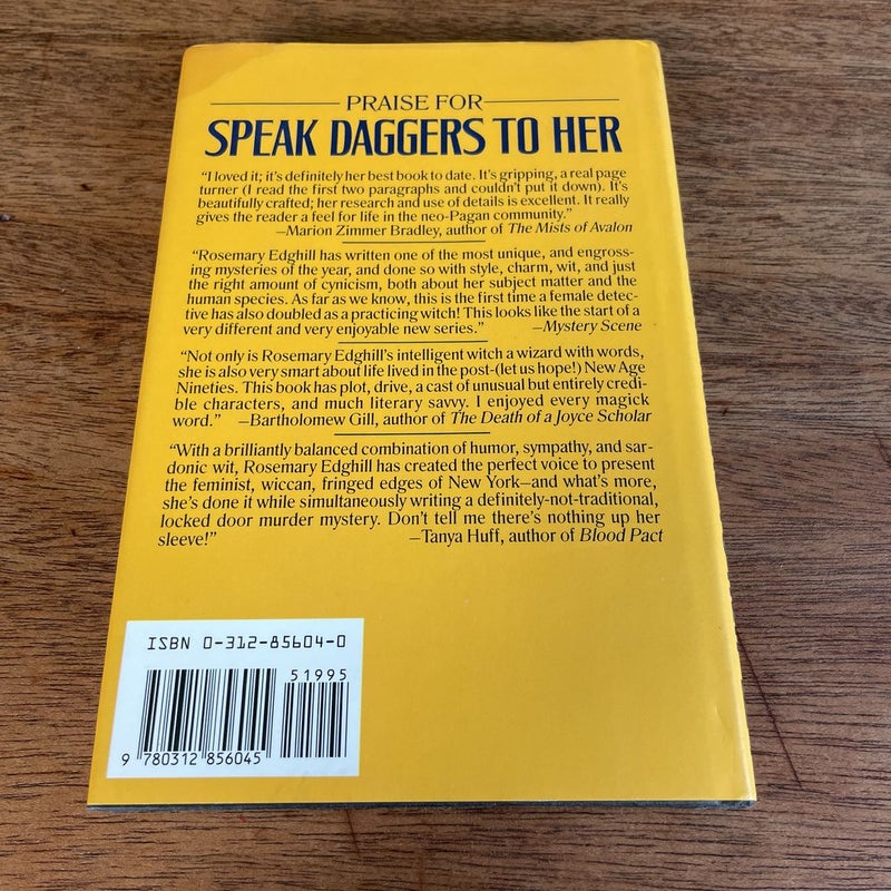 Speak Daggers to Her by Rosemary Edghill, Hardcover | Pangobooks