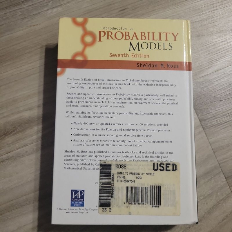 Introduction to Probability Models by Sheldon M. Ross