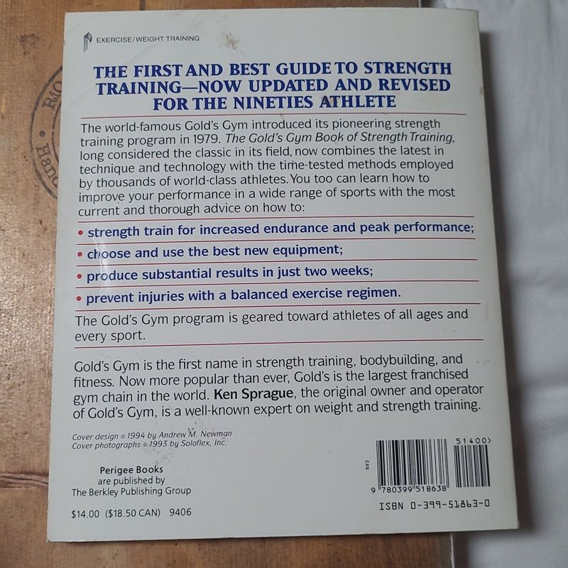 The Gold's Gym Book of Strength Training by Ken Sprague