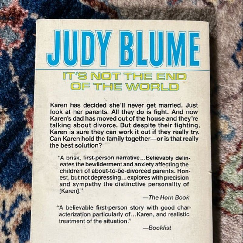 It's Not the End of the World by Judy Blume