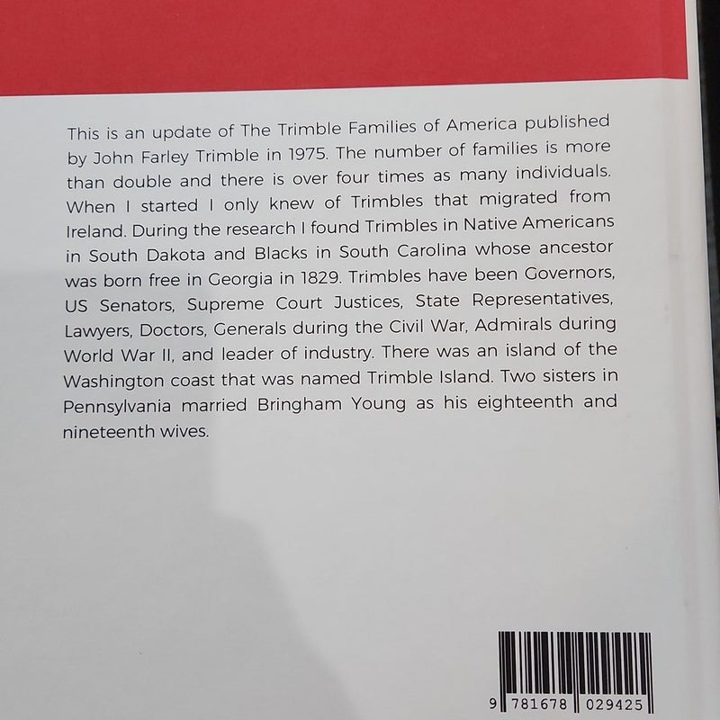 The Trimble Families of America 2021 Edition Volume 1