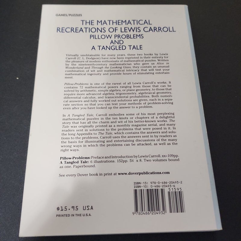 The Mathematical Recreations of Lewis Carroll by Lewis Carroll ...