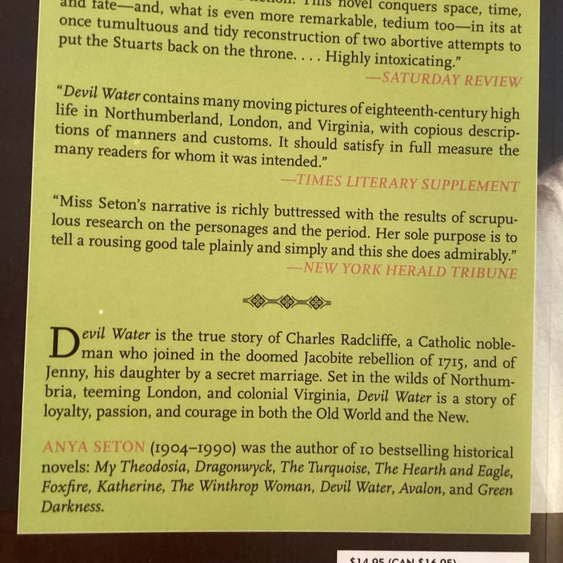 Devil Water by Anya Seton, Philippa Gregory