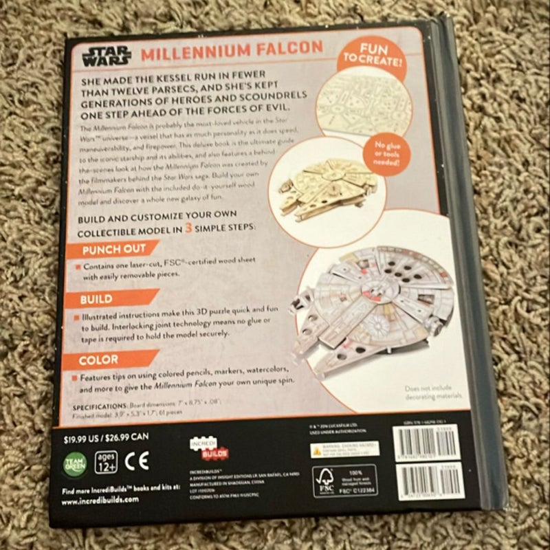 IncrediBuilds: Star Wars: Millennium Falcon Deluxe Book and Model Set ...