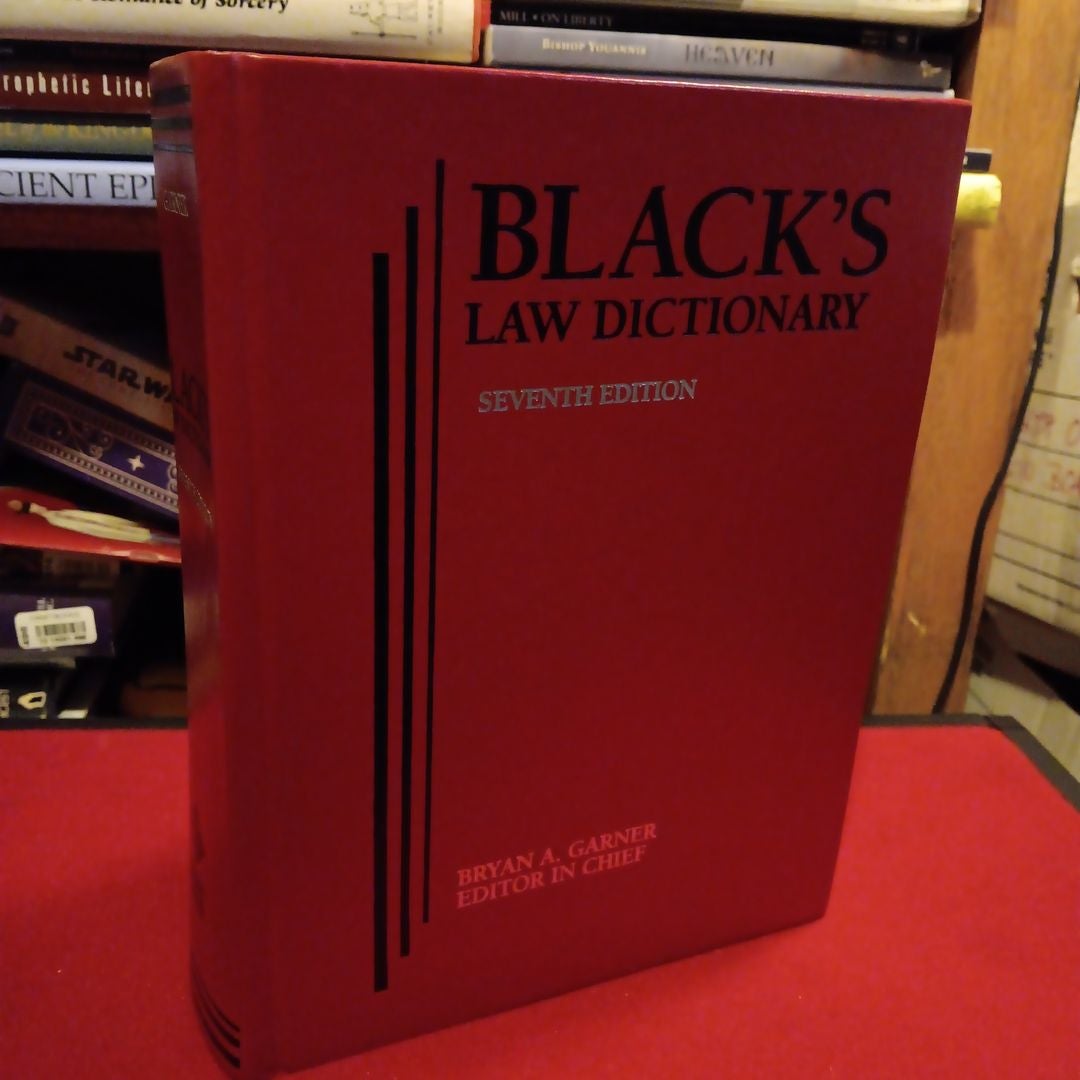 Blacks Law Dictionary seventh Edition by Bryan A. Garner, Hardcover ...