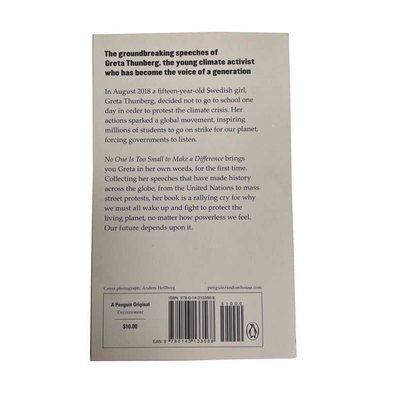 No One Is Too Small to Make a Difference by Greta Thunberg, Paperback ...