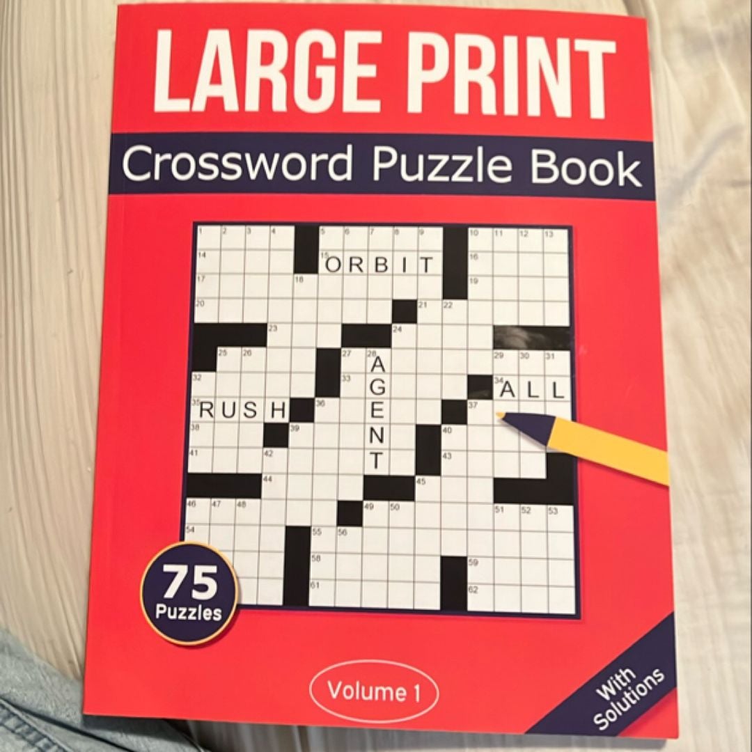 Large Print Crossword Puzzle Book by Rosenbladt