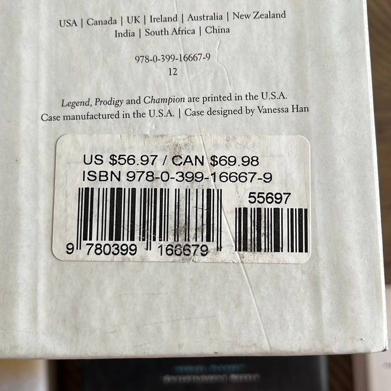 Legend Trilogy Boxed Set by Marie Lu